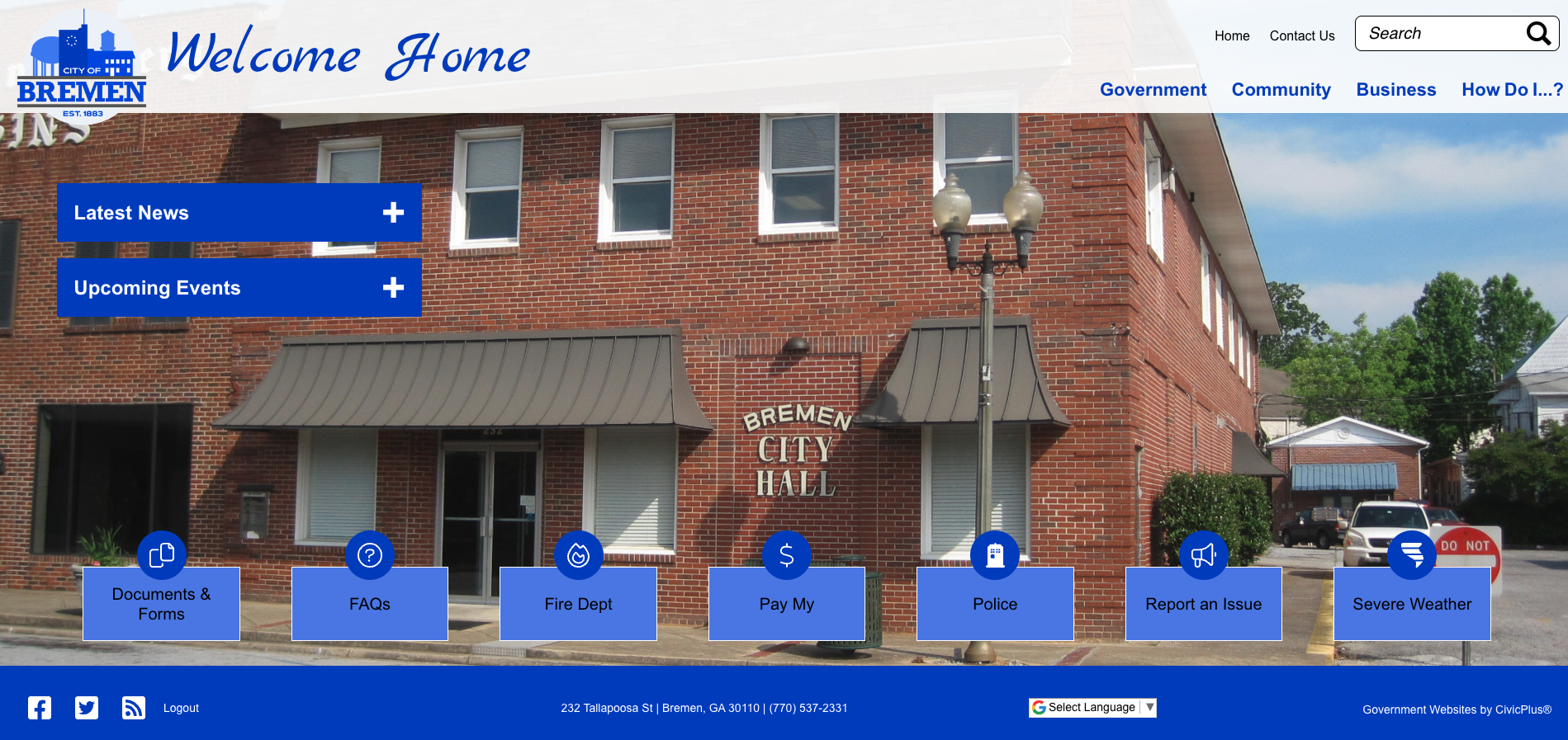 Welcome to Our New Website! | Bremen GA